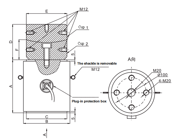 SAINTBOND / LC474 Mini Column Force Load Cell Sensor Miniature Column ...