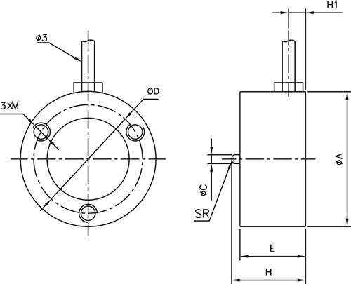 SAINTBOND / LC5002 Female Female Thread Rod End Tension Load Cell Micro ...