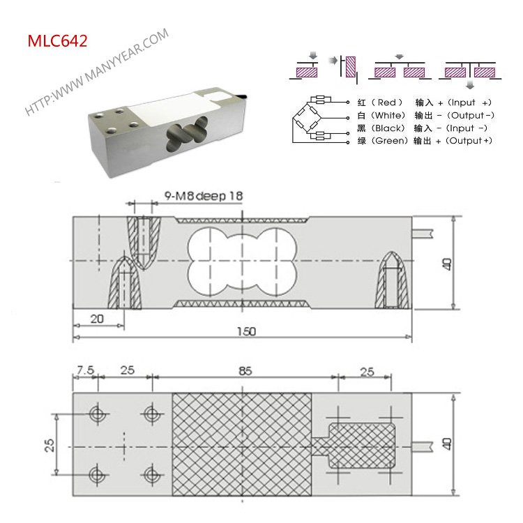 MANYYEAR / MLC642 500kg packing scale weighing sensor - KSENSORS : 케이센서스